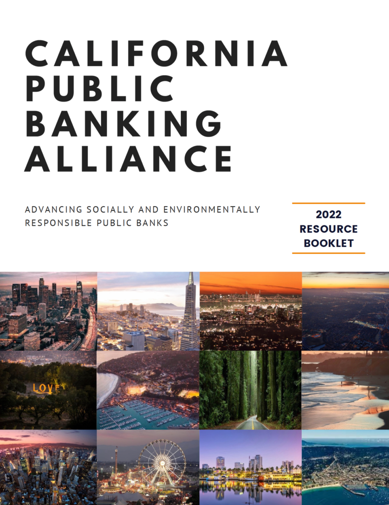 California Public Banking Alliance Resource Booklet - Public Bank LA